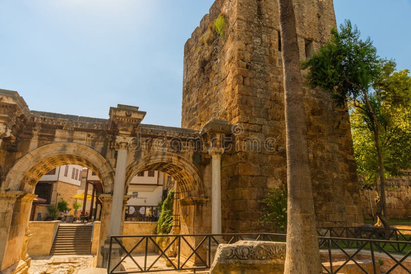 ANTALYA, TURKEY: Adrian Gate in the Afternoon. Antique Ancient ...