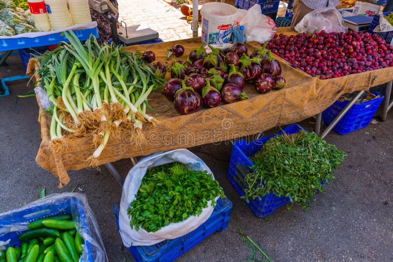 ANTALYA, TURKEY: Grocery Traditional Turkish Bazaar in Antalya ...