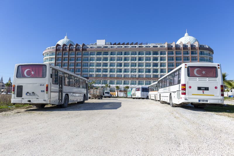 Buses from Dreamworld Hotel Stands in Front of Dreamworld Hotel in ...