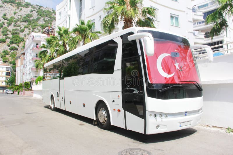 Antalya, Turkey June 15, 2020. Passenger Buses for Transporting ...
