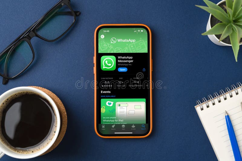 Antalya, Turkey - June 5, 2025: Top View of WhatsApp App on App Store ...