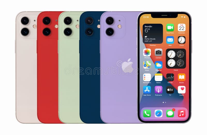 Antalya, Turkey - May 11, 2021: Newly Released Iphone 12 Multi Color ...
