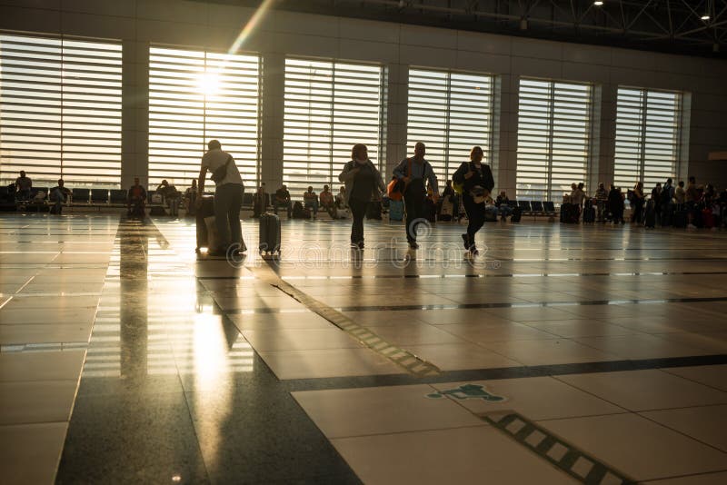 Antalya, Turkey - October 28, 2022: Passengers Waiting To Board a Plane ... Antalya, Turkey - October 28, 2022: Passengers Waiting To Board a Plane ...