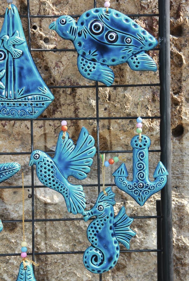 Antalya, Turkey, September 24, 2021. Oriental Ceramic Amulets with the ...