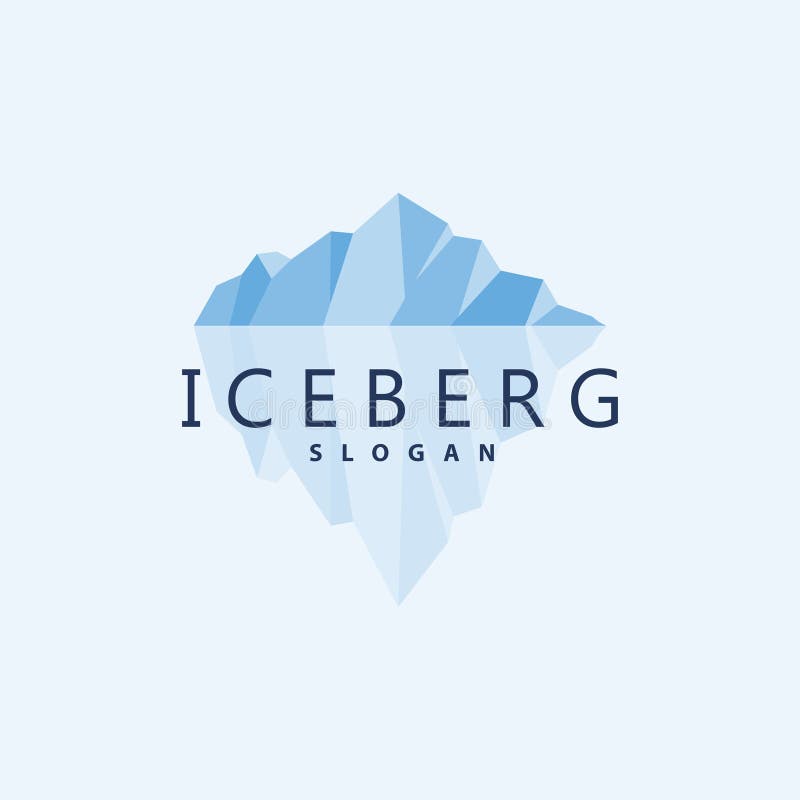 Antarctic Cold Mountain Iceberg Logo Design, Simple Vector Template ...