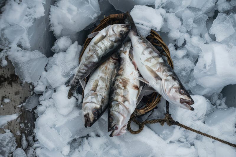 Antarctic Fish on a Glacial Surface, Symbolizing the Cold Polar Marine ...