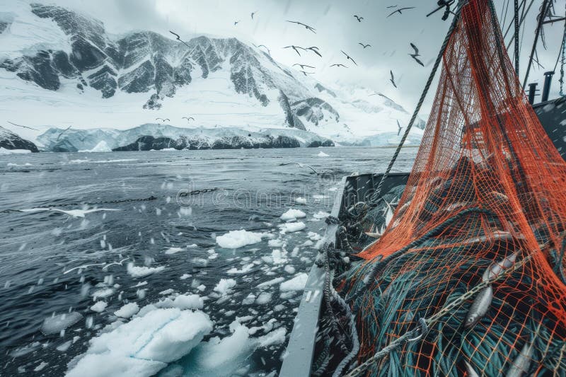 Antarctic Fish on a Glacial Surface, Symbolizing the Cold Polar Marine ...