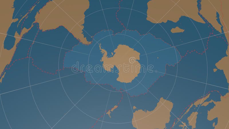 Antarctic Plate Overview - Solid Stock Illustration - Illustration of ...