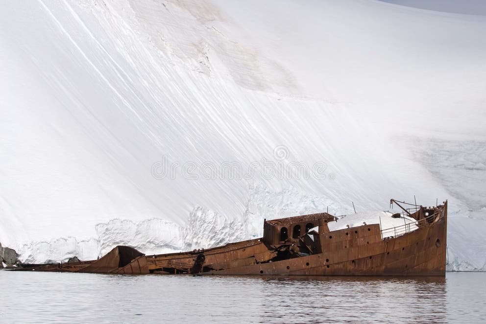 Antarctic Shipwreck Pollution Stock Image - Image of damaged, antarctic ...