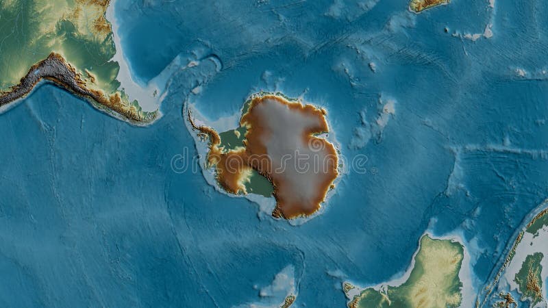 Antarctic Tectonic Plate - Raster. Relief Stock Illustration ...