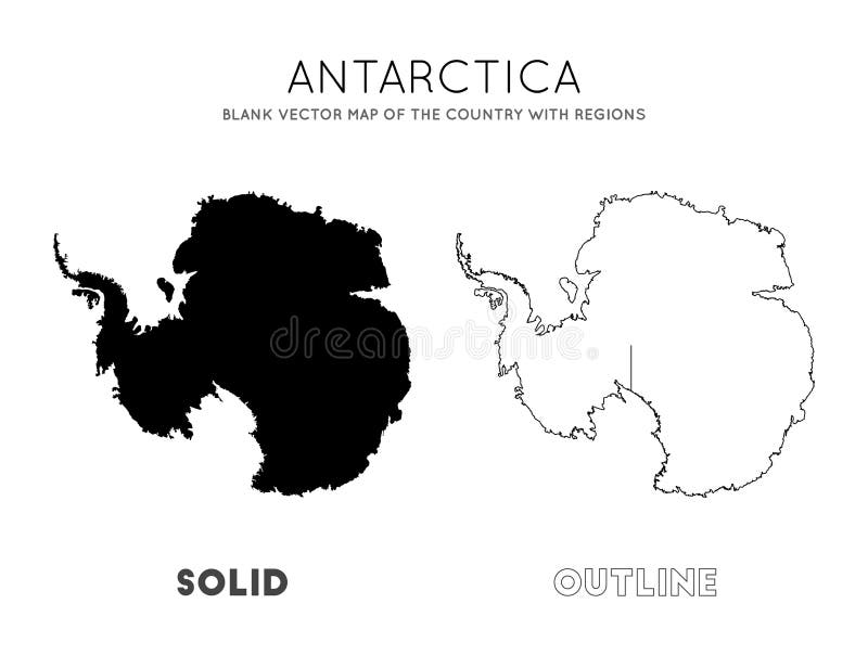 Antarctica map. stock vector. Illustration of graphic - 159409846
