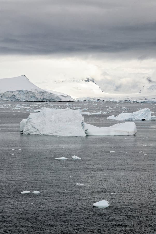 Antarctica - Pieces of Floating Ice - Global Warming Stock Photo ...