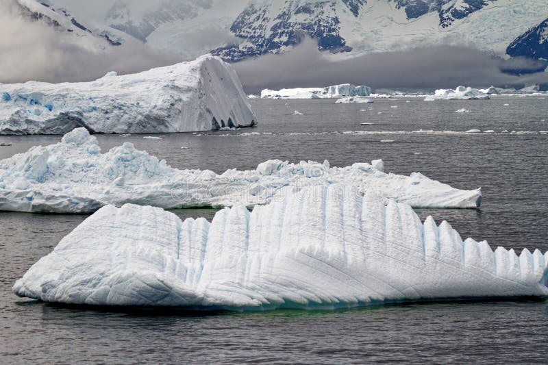 Antarctica - Pieces of Floating Ice - Global Warming Stock Photo ...