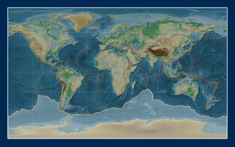 Antarctica Tectonic Plate. Physical. Compact Miller. Boundaries Stock ...