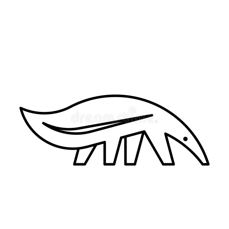 Anteater Logo Design Vector. Silhouette of Anteater Stock Vector ...