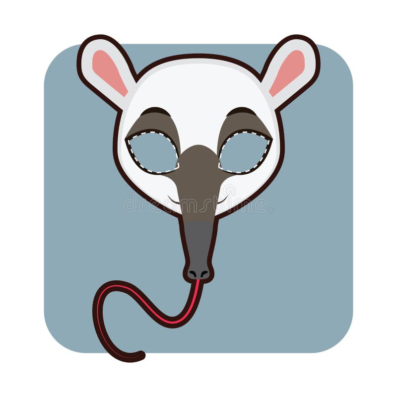 Anteater Mask for Various Festivities, Parties Stock Vector ...