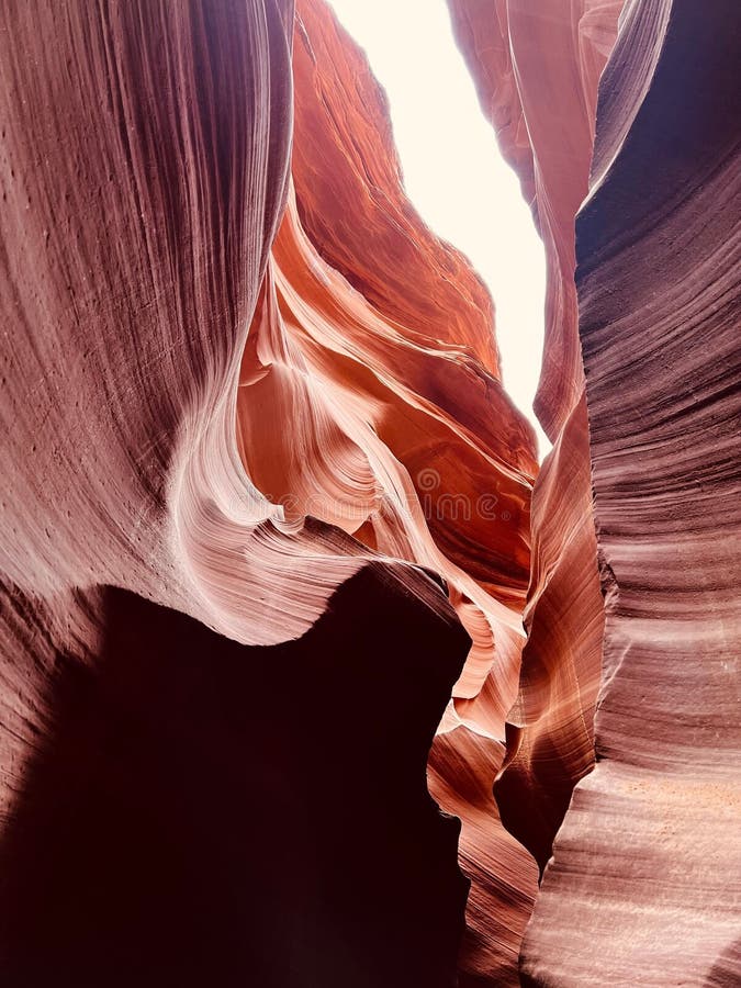 Antelope Canyon with Rock Formations Stock Image - Image of arizona ...