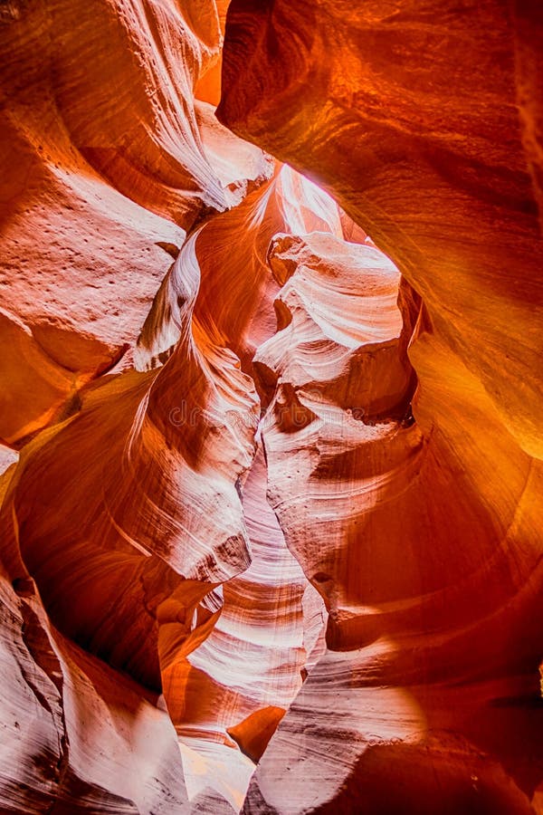 Antelope Canyon: Rolling Curves of Light Stock Photo - Image of ...
