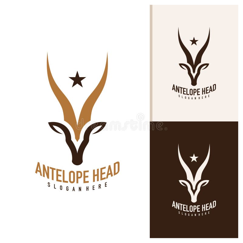 Antelope Head Logo Design Vector. Antelope Illustration Logo Concept ...
