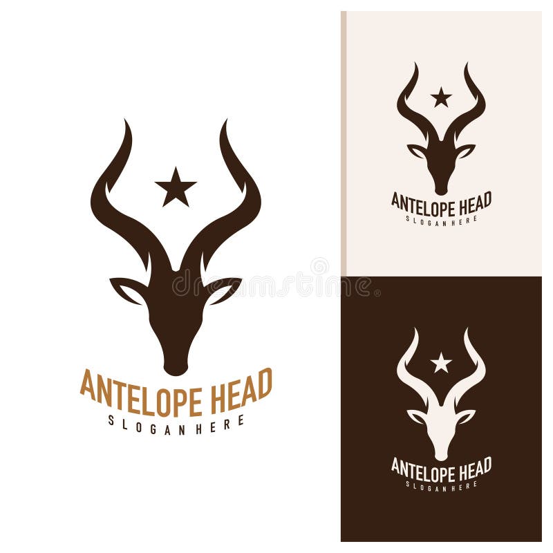 Antelope Head Logo Design Vector. Antelope Illustration Logo Concept ...