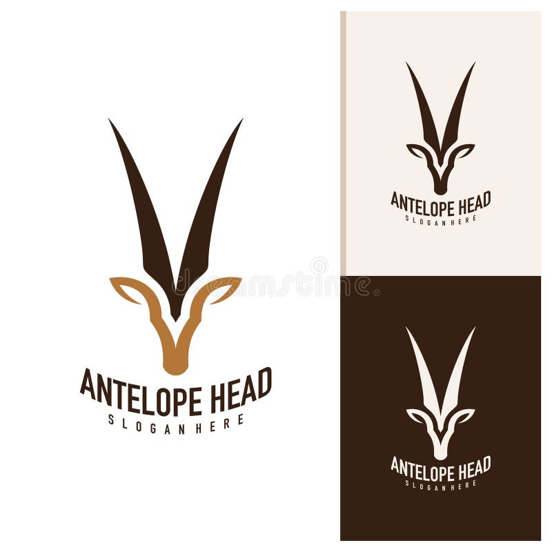 Antelope Head Logo Design Vector. Antelope Illustration Logo Concept ...