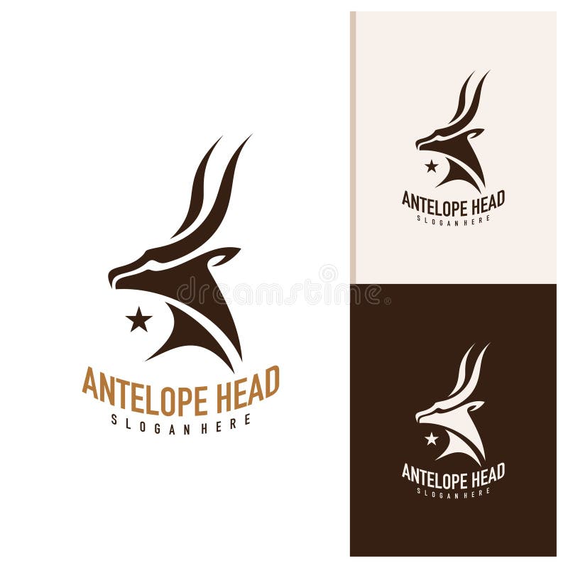 Antelope Head Logo Design Vector. Antelope Illustration Logo Concept ...