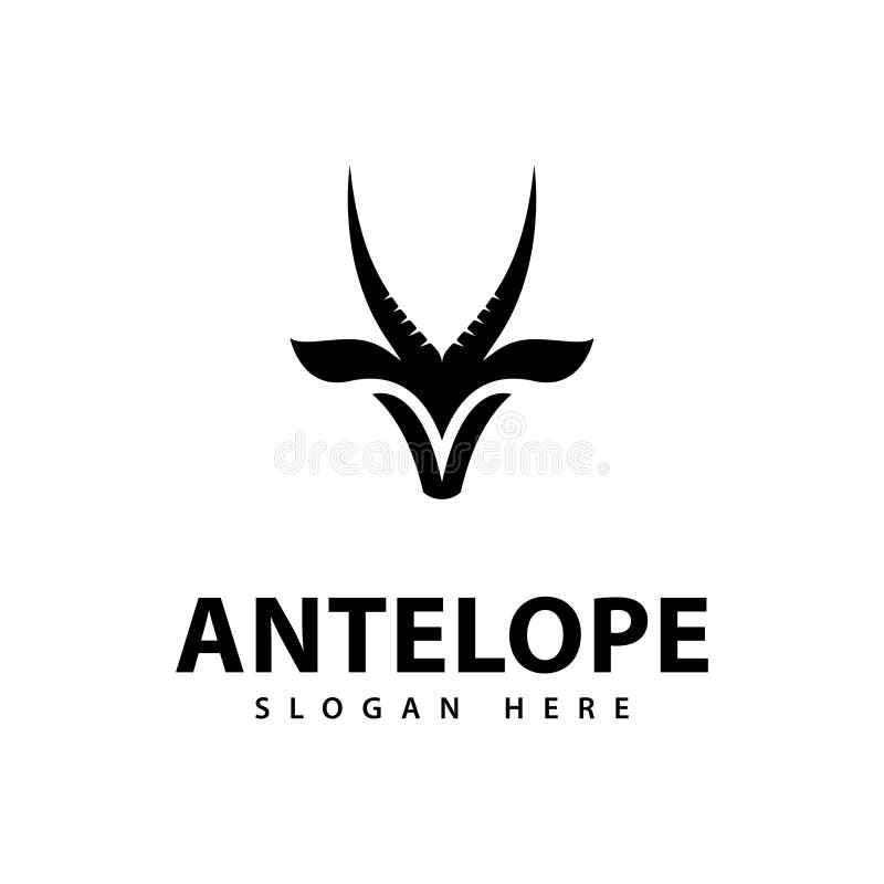 Antelope Head Logo Design Wild Animals Vector Illustration Stock Vector ...