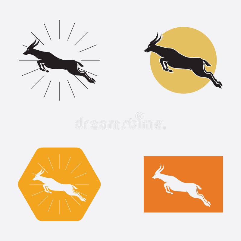Antelope Logo Vector Illustrations Design Icon Logo Stock Vector ...
