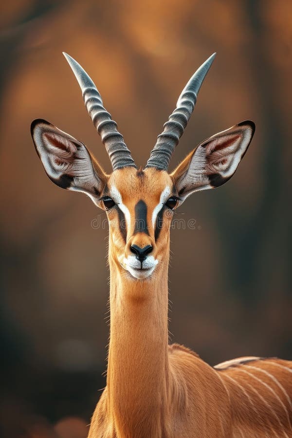 Antelope Portrait Illustration Stock Vector - Illustration of smile ...