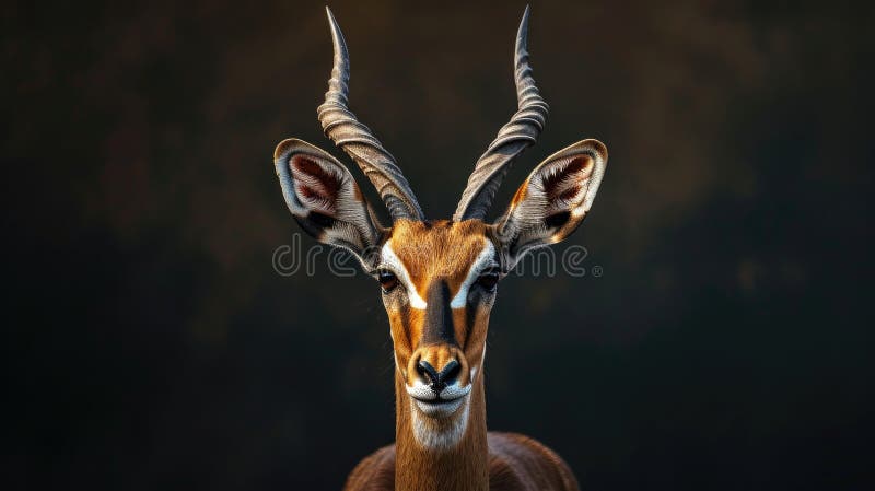 Antelope Portrait Illustration Stock Vector - Illustration of smile ...