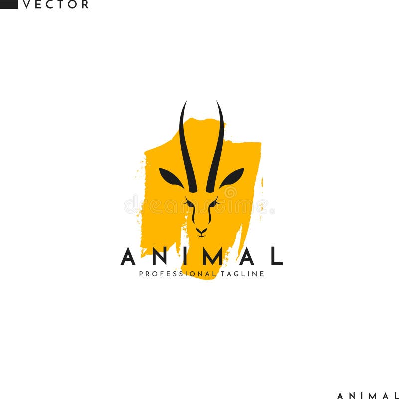 Antelope Springbok Logo. Beautiful Animal with Horns Stock Vector ...