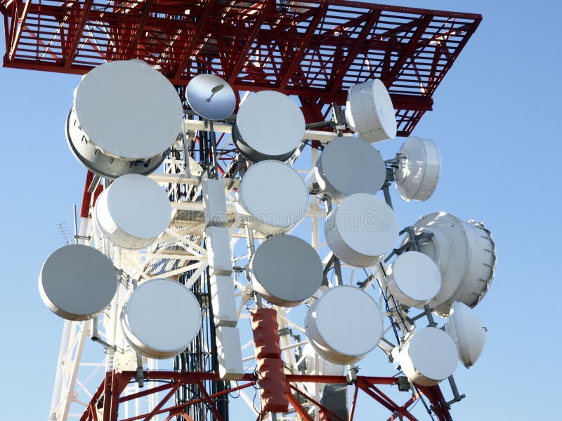 Telecommunication Tower stock photo. Image of horizontal - 32186096