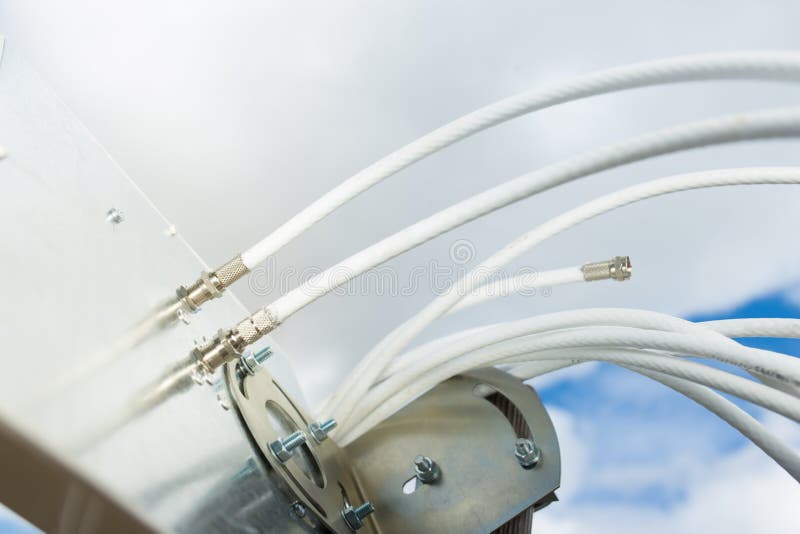 Antenna and Cable. Cellular Coverage Stock Image - Image of equipment ...