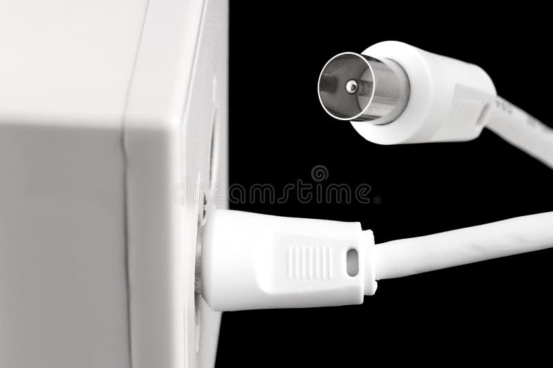 Antenna Coaxial Cable Outlet Stock Photo - Image of data, contact: 34527908