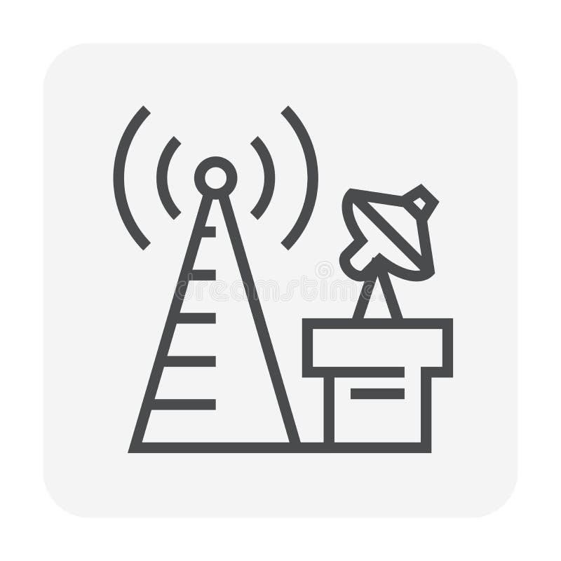 Antenna icon black stock vector. Illustration of antenna - 170165589