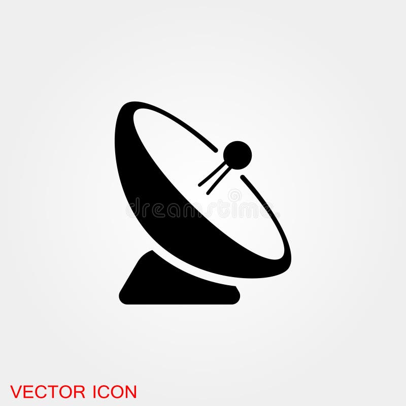 Antenna Icon. Radar Satellite Dish - Vector Icon Stock Illustration - Illustration of ...