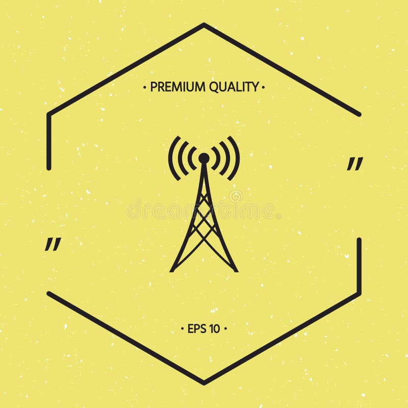 Antenna icon symbol stock vector. Illustration of technology - 119549862