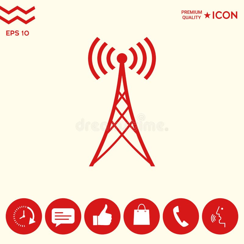Antenna icon symbol stock vector. Illustration of television - 117982106