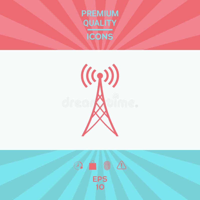 Antenna icon symbol stock vector. Illustration of broadcast - 118843250