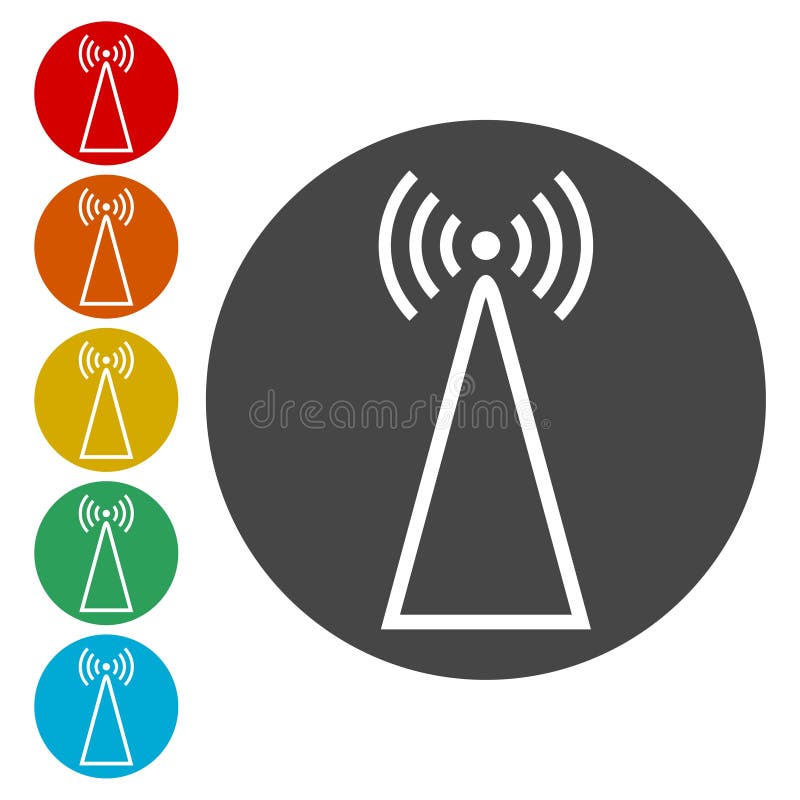 Antenna Icon Vector, Transmitter Icon Stock Vector - Illustration of ...