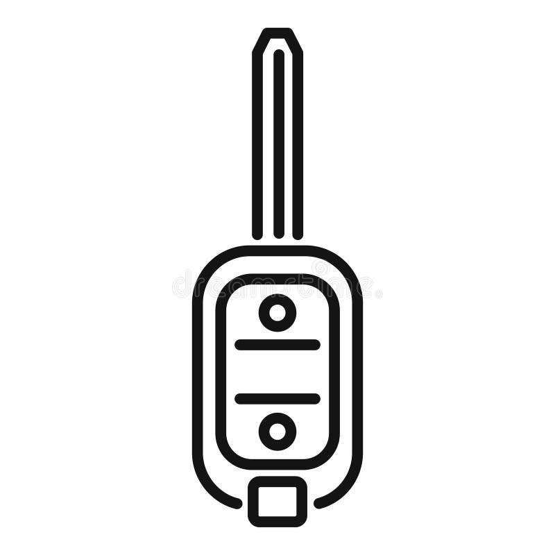 Antenna Key Control Icon Outline Vector. Vehicle Security Stock Vector ...