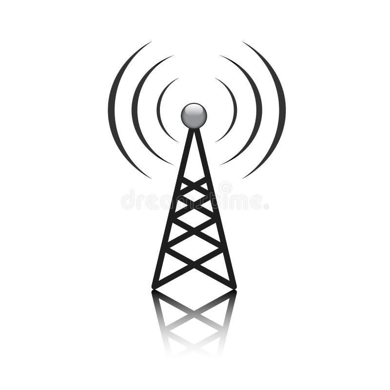 Antenna mast sign stock vector. Illustration of power - 37966986