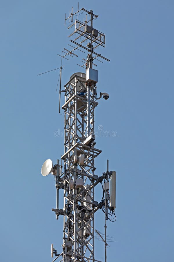 Telecom mast stock photo. Image of receive, aerial, antenna - 12558020