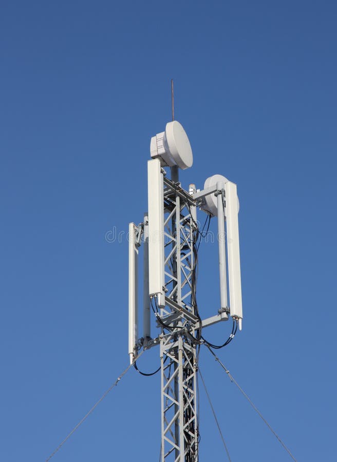 Antenna Mobile Communication. Stock Image - Image of equipment, phone ...