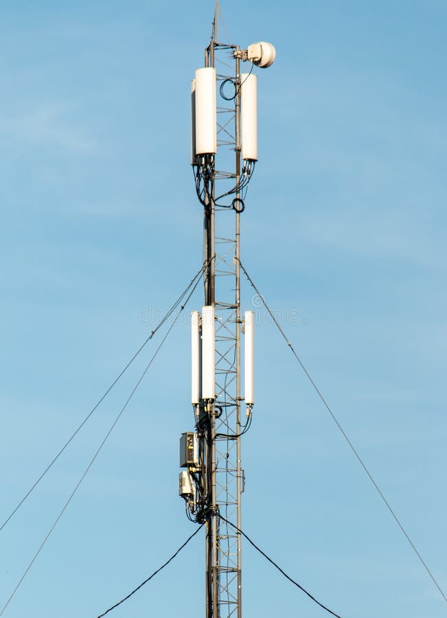 Antenna for Mobile Communication Installed on the Roof of the Building ...