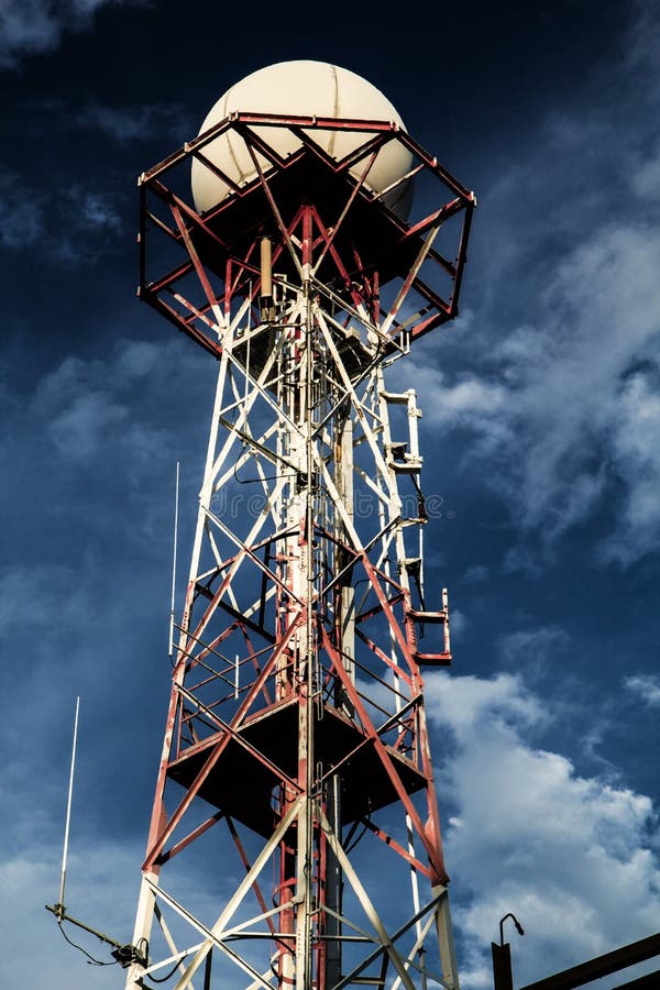 Antenna Offshore Communication Via Telephone Stock Photo - Image of ...