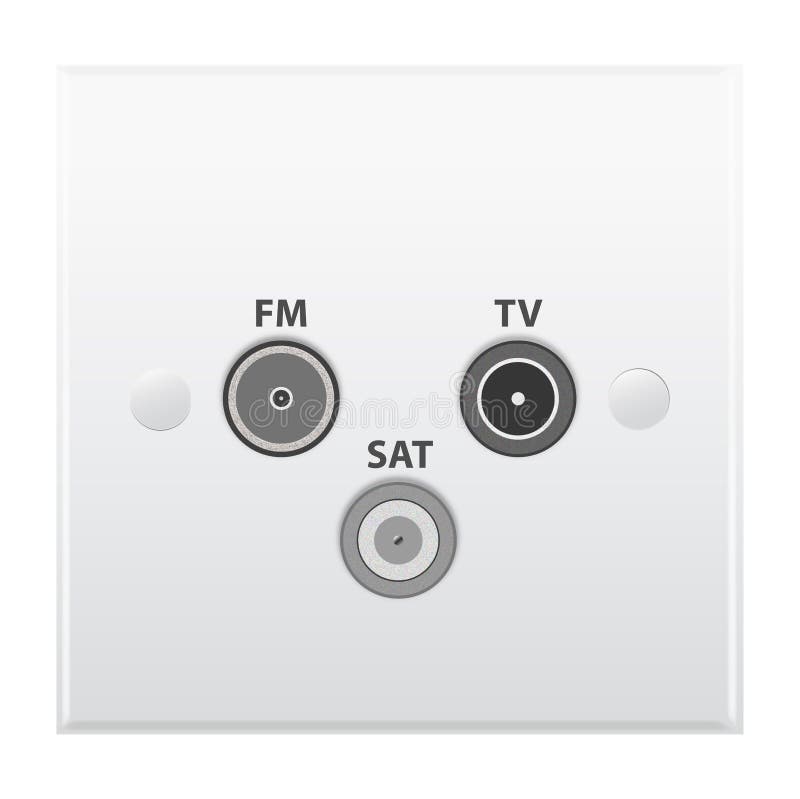 Socket and Antenna Output Installation Glyph Icon Vector Illustration ...