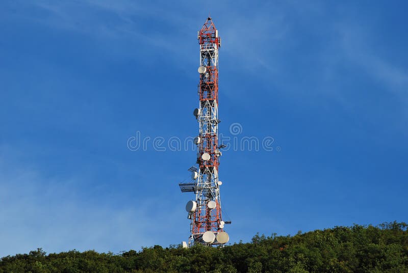 Antenna pylon stock image. Image of wireless, tower, antenna - 32619993