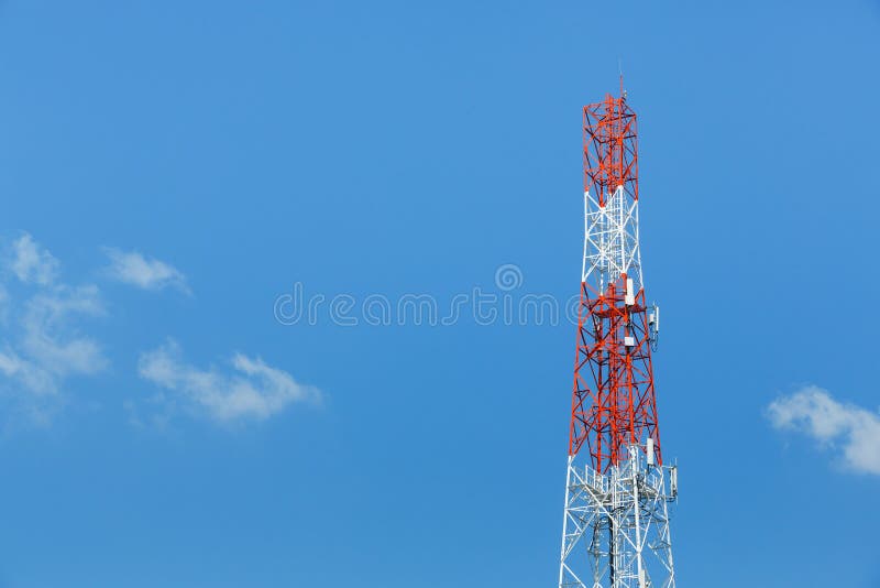 Antenna repeater tower stock image. Image of satellite - 85395007
