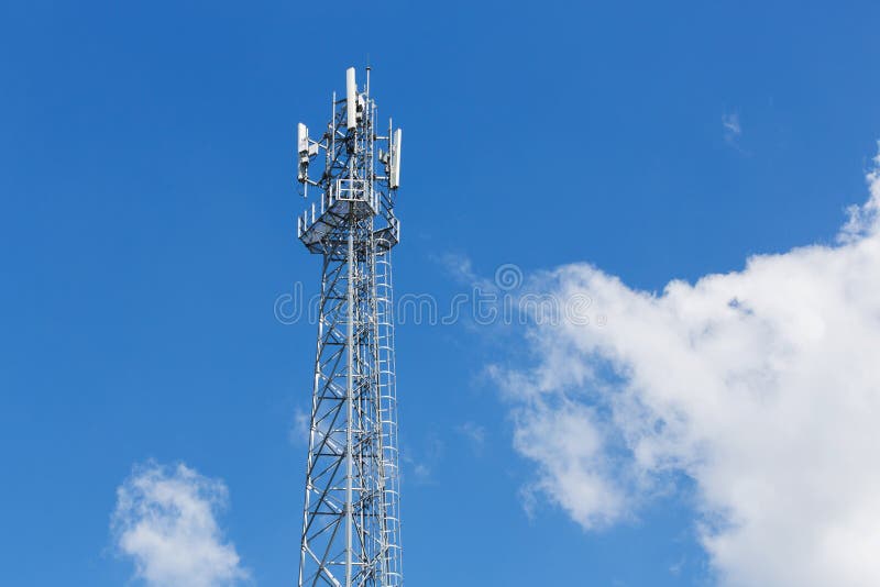 Antenna repeater tower stock photo. Image of industrial - 85395018